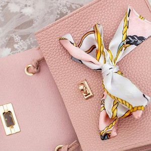 Star Posh | Bags | Satin Bow Pink Vegan Leather Mini Satchel Handbag ...
